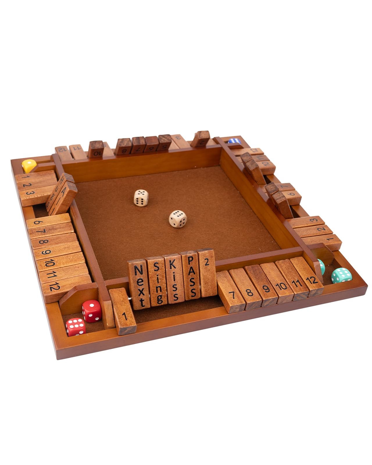 Amazon.com: Shut The Box Dice Game,Wooden 12 Numbers Dice Game,Upgraded ...