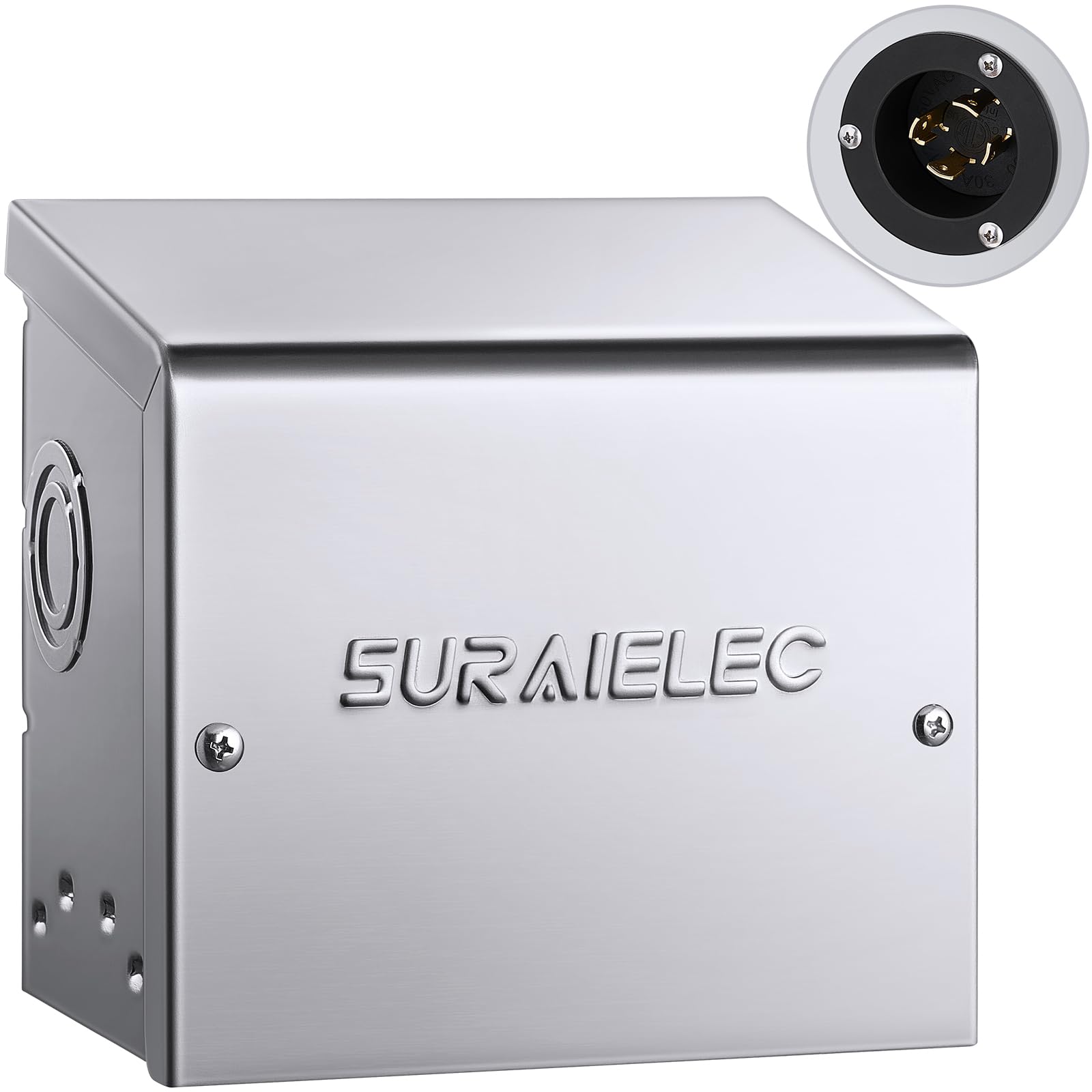 Snapklik.com : 30 Amp Generator Power Inlet Box, NEMA L14-30P Generator ...