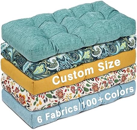 Amazon.com: RQPCSC Custom Bench Cushions for Indoor Furniture, 4 ...