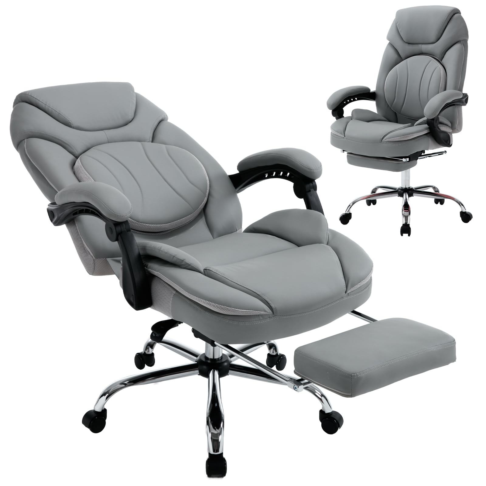 Amazon.com: linting Wide Seat Recliner Office Chairs with Lumbar ...