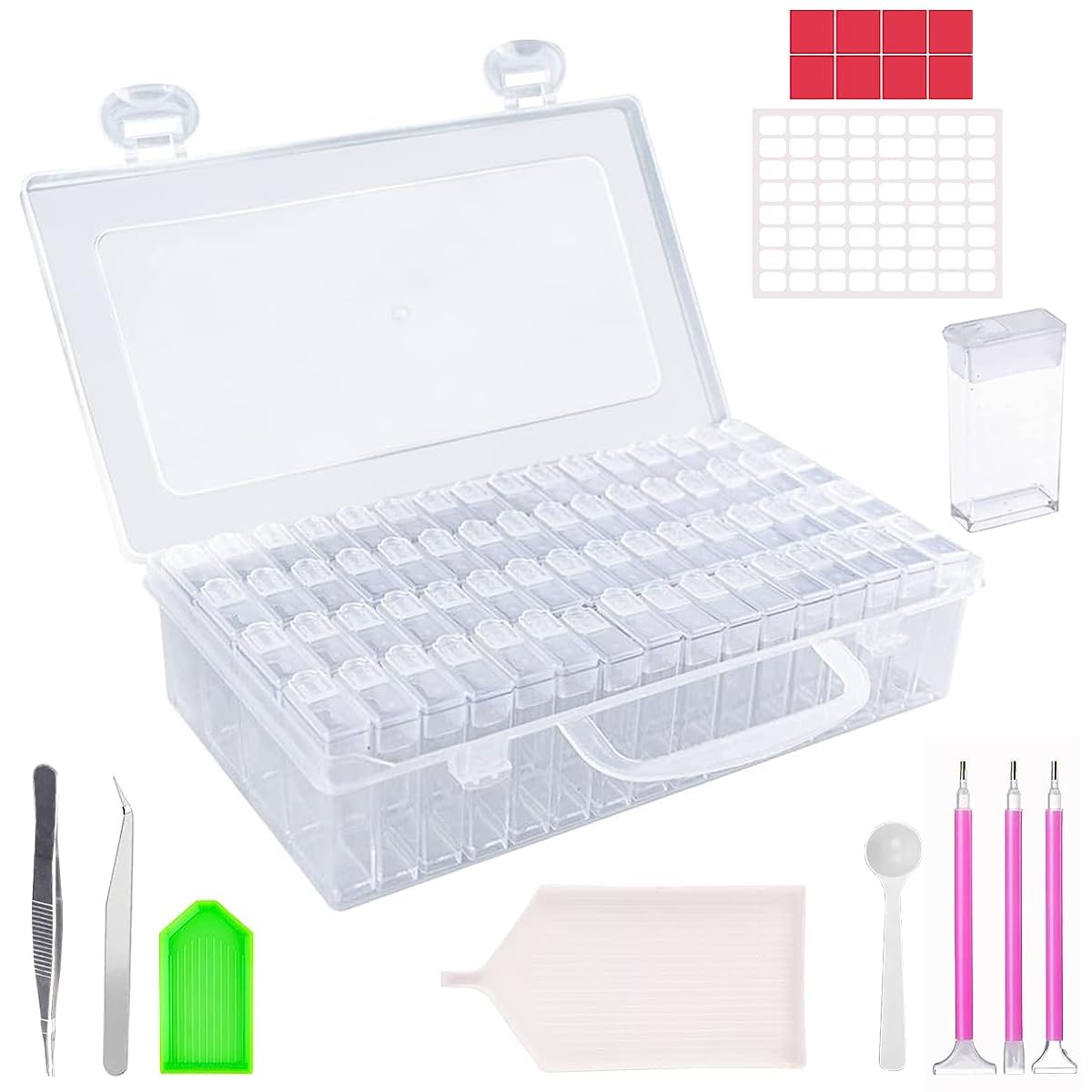 HASTHIP® 64 Grids Diamond Painting Storage Box, Diamond Painting ...