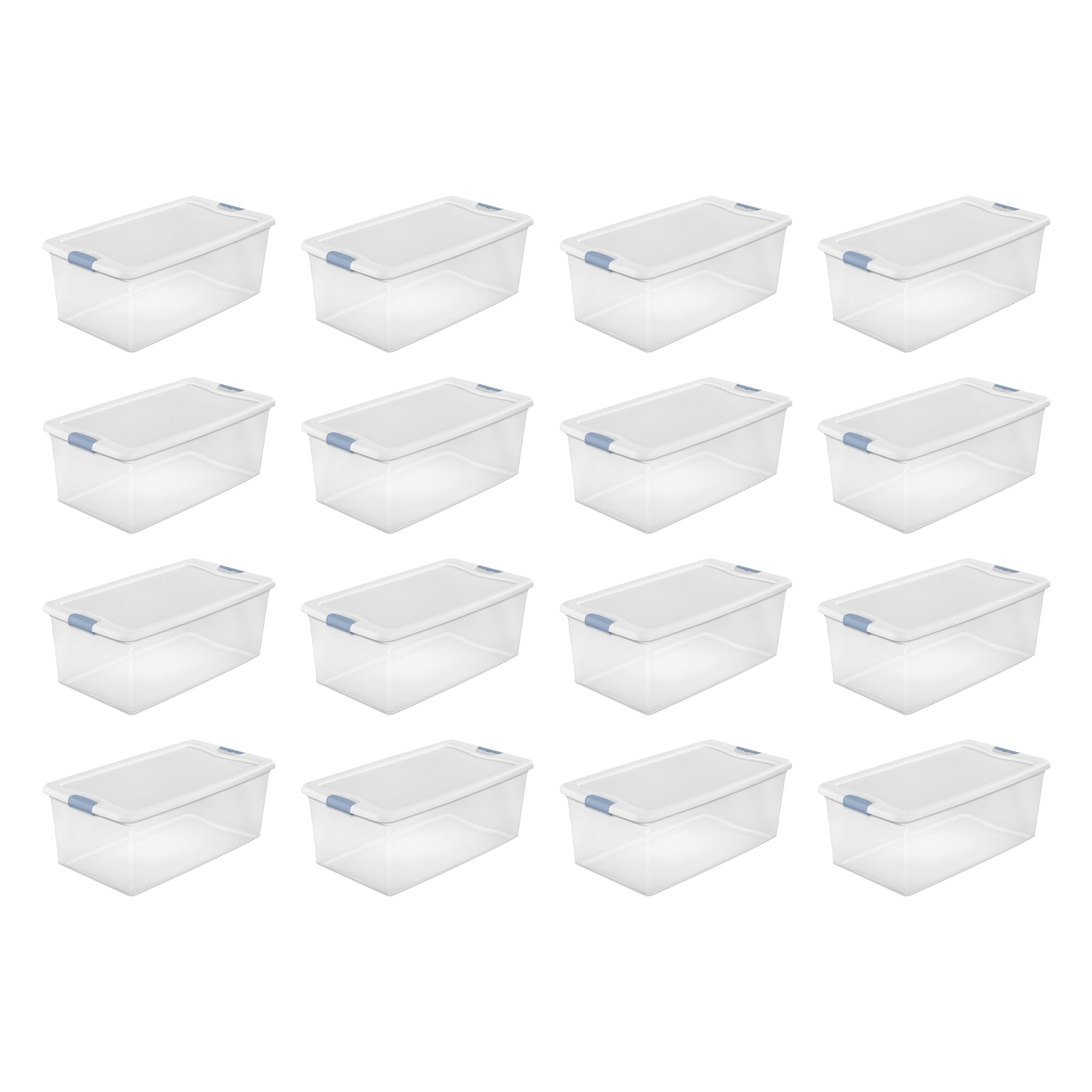 Snapklik.com : Sterilite 106 Qt Latching Storage Box, Stackable Bin