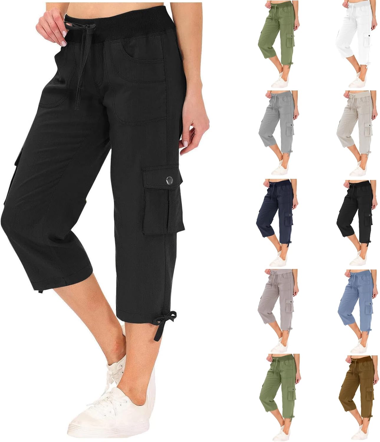 Amazon.com: Cargo Capris for Women,Capri Cargo Pants for Women,Capri ...