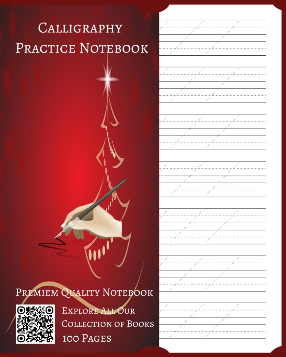 Calligraphy Practice Notebook: Slanted Calligraphy Paper: Creations ...