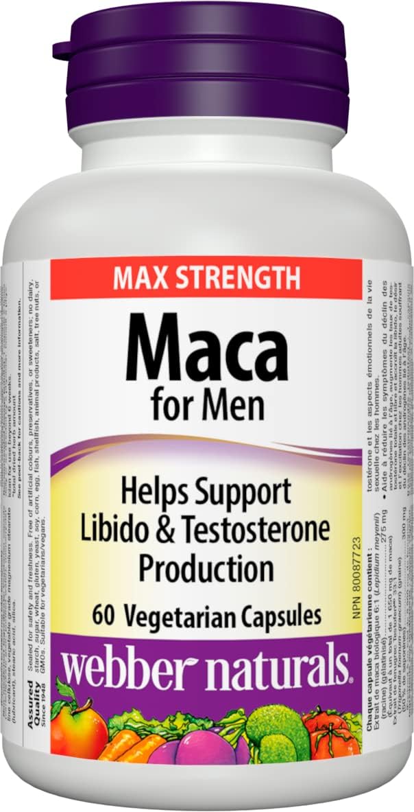 Webber Naturals Maca for Men - Boost Libido & Testosterone