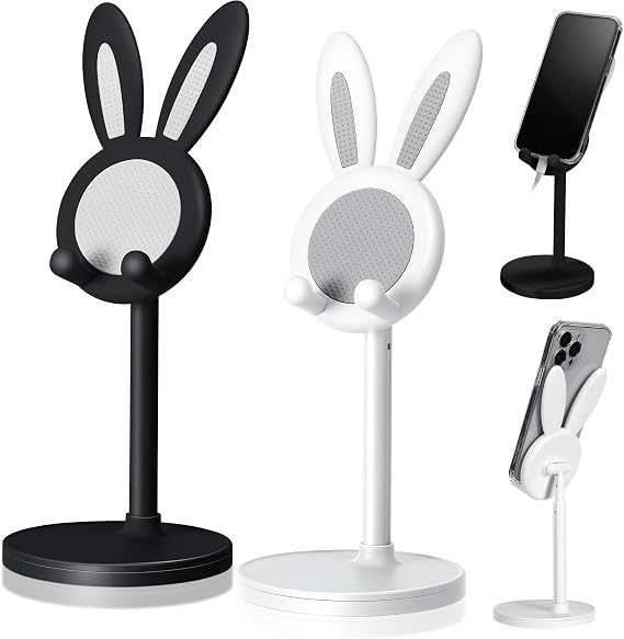 Amazon.com: Kathfly 2 Pack Cute Phone Stand, Adjustable Bunny Phone ...