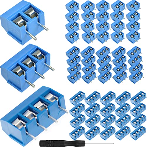Snapklik.com : DAOKAI KF301 PCB Terminal Block 5mm Pitch 2P 3P 4P Mount ...
