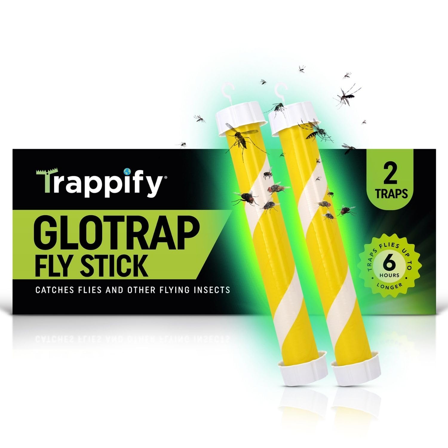 Glow-in-The-Dark Fly Stick by Trappify: Premium Indoor & Outdoor Fly ...