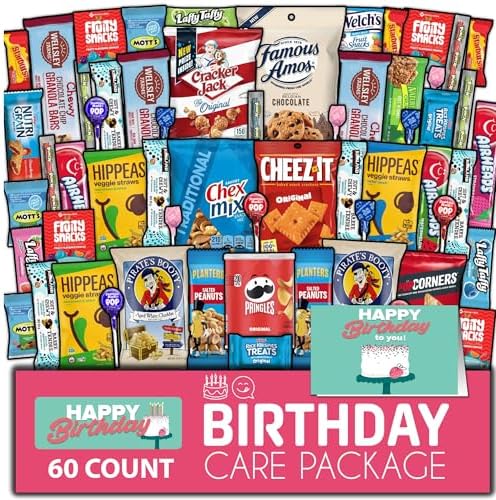 Amazon.com: Gift A Snack - Happy Birthday Snack Box Variety Pack Care ...