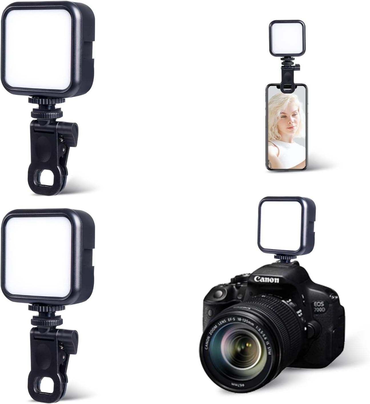 Amazon.com: KunHe 2 Pack LED Selfie Lights Phone Light iPhone Light ...