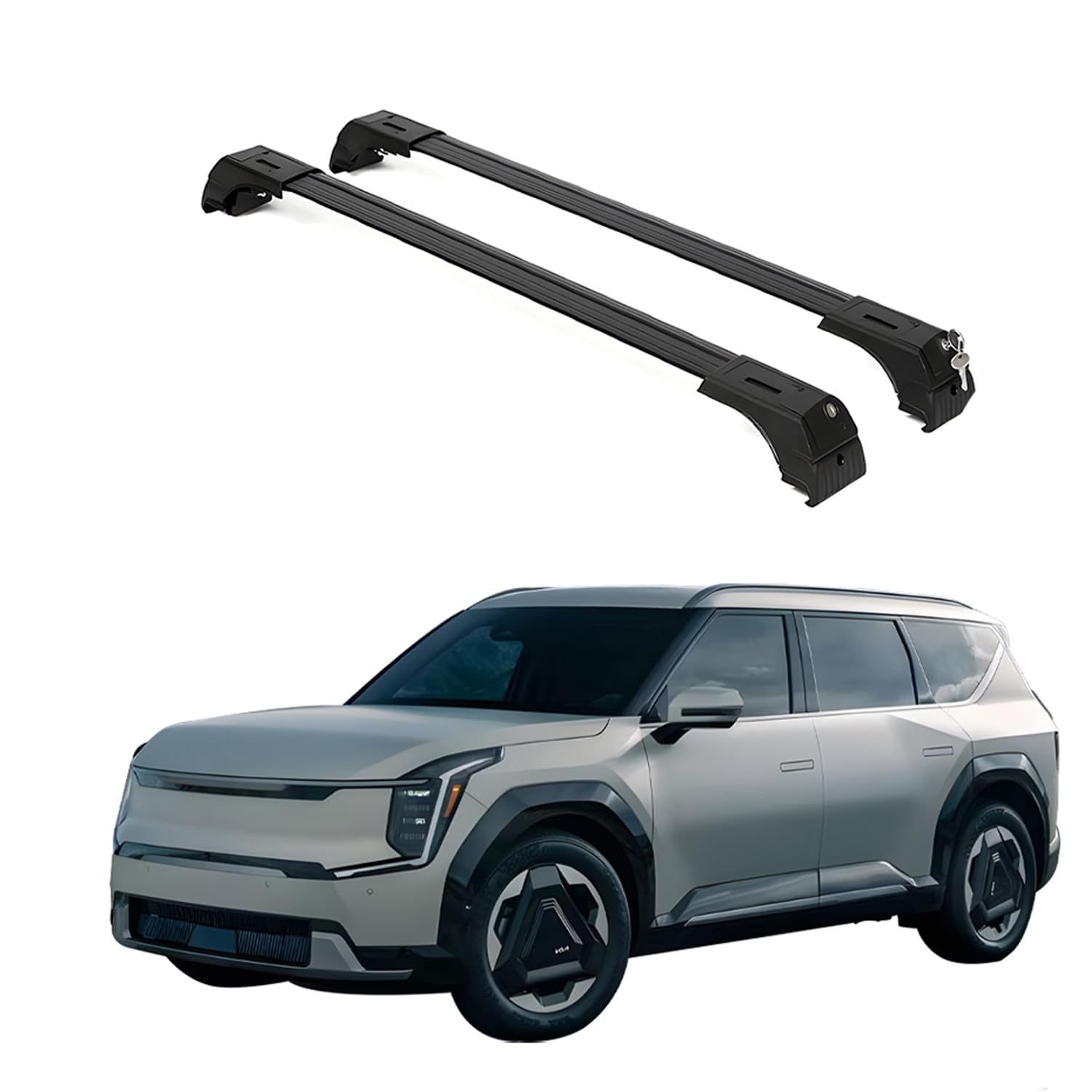 Amazon.com: Erkul 220lbs Roof Rack Cross Bars for Kia EV9 2024-2025 ...
