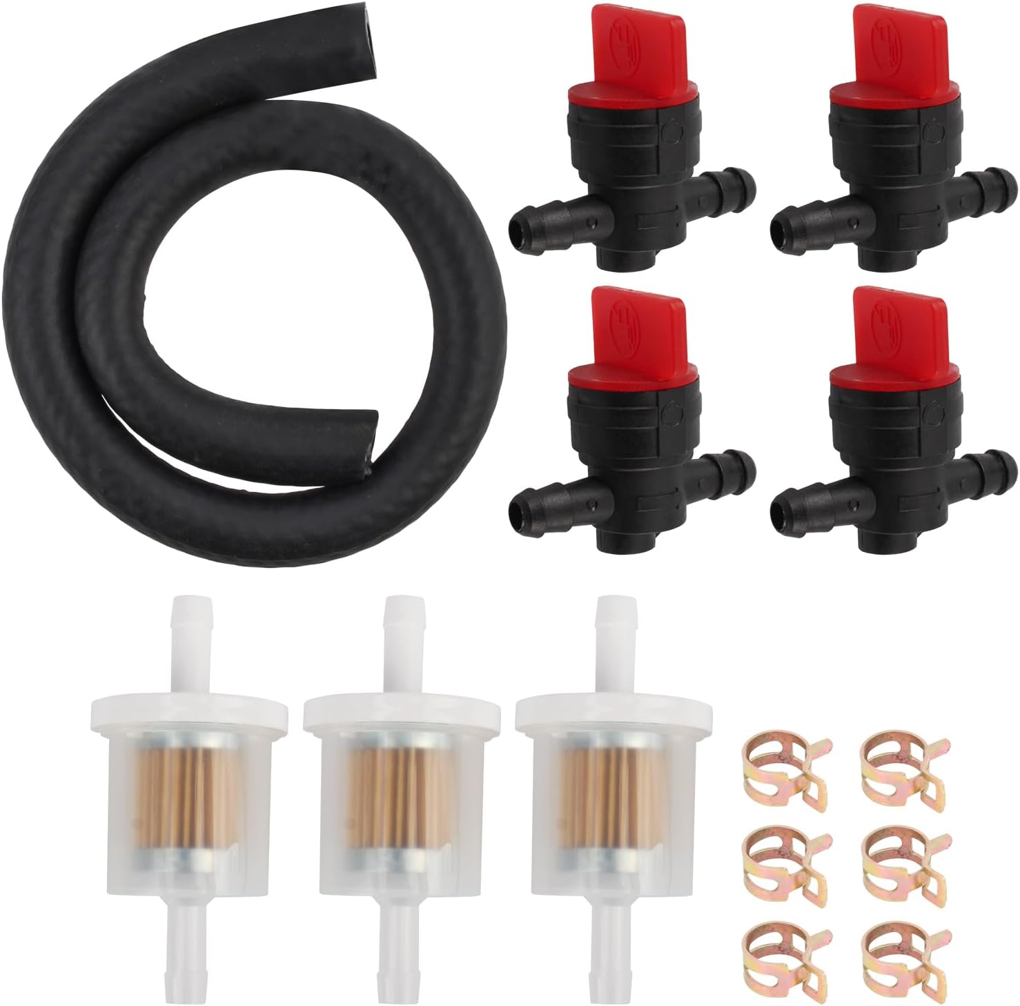 Amazon.com: MOTOALL 698183 493960 494768 1/4" Inline Gas Fuel Cut off ...