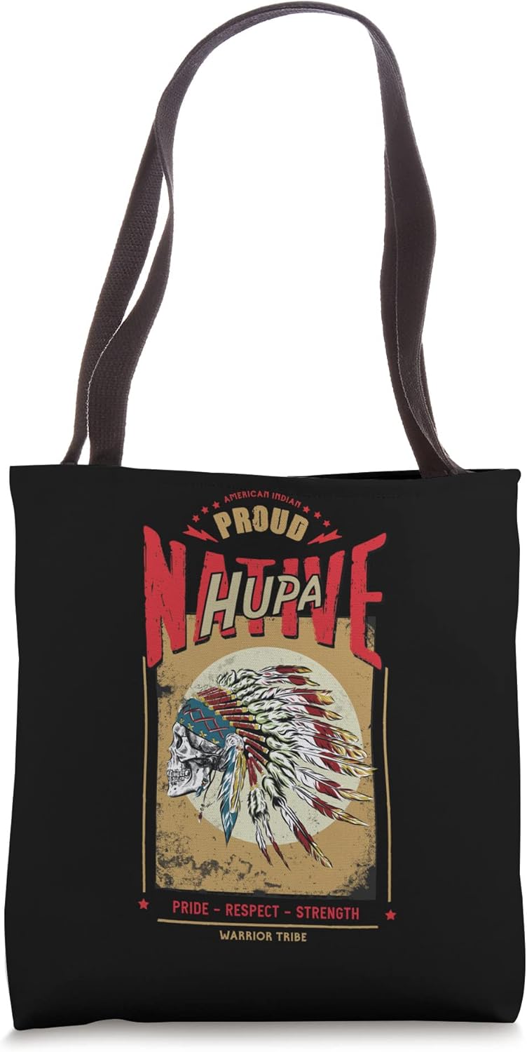 Amazon.com: Hupa Native American Indian Warrior Tribe Proud Tote Bag ...