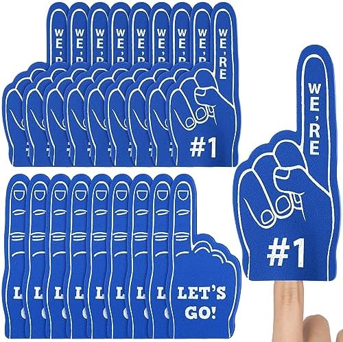 Amazon.com: Sinmoe 24 Pcs Mini Foam Finger Baseball Fan Mini Foam ...