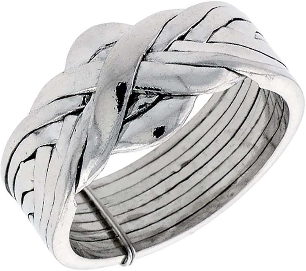 Sterling Silver 8 Piece Puzzle Ring 1 2 In 12 Mm Wide Amazon sterling-silver-8-piece-puzzle-ring-1-2-in-12-mm-wide-amazon