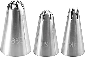 Amazon.com: 3Pcs Icing Piping Tip Cake Decoration 1M 2D 336 Stainless ...