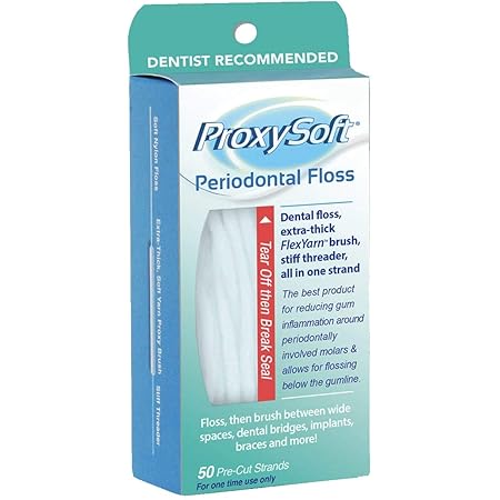 Amazon.com: Proxysoft Dental Floss for Bridges and Implants 30 Strands ...