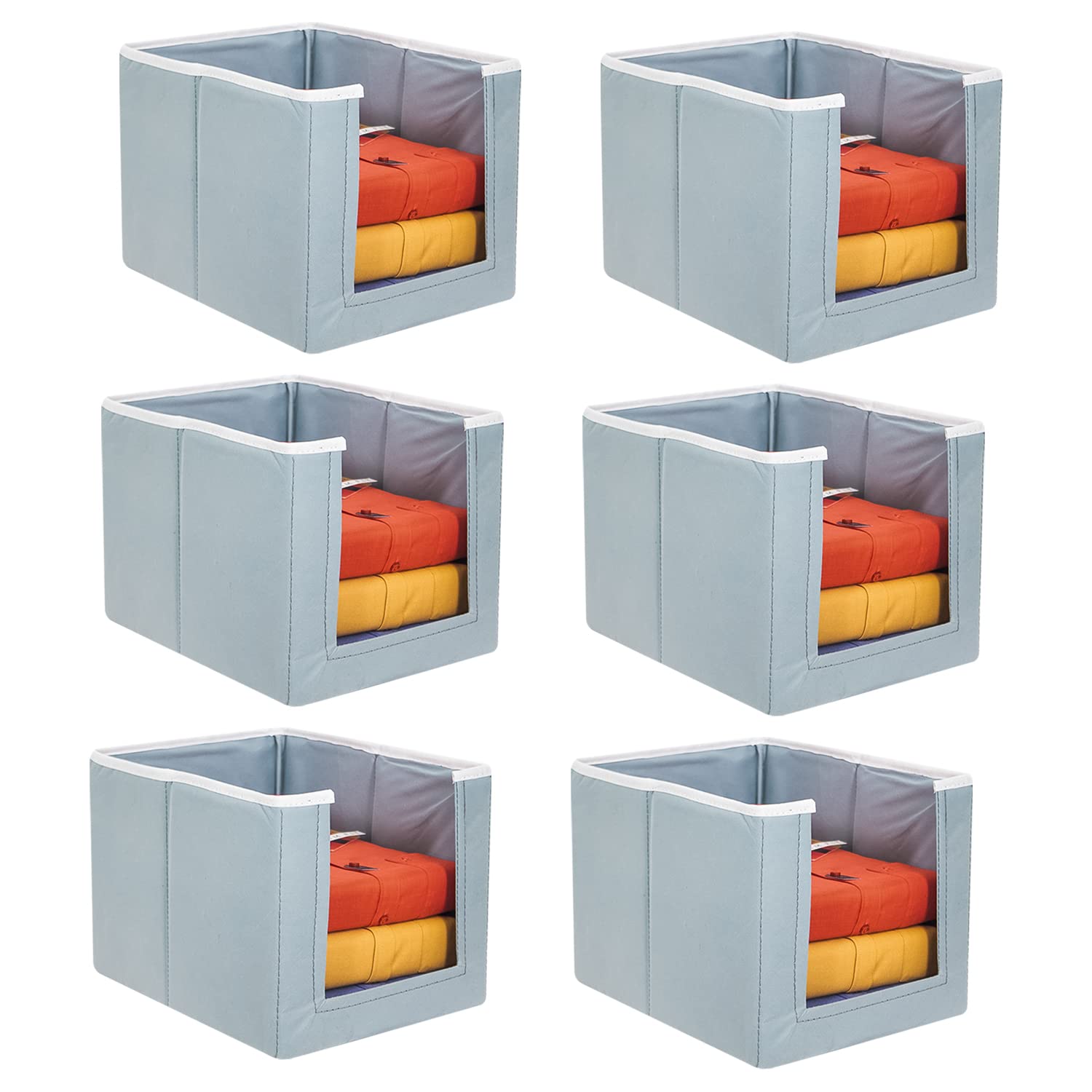 PrettyKrafts 6 Pcs Non Woven Large Capacity Shirt Stacker / Foldable ...