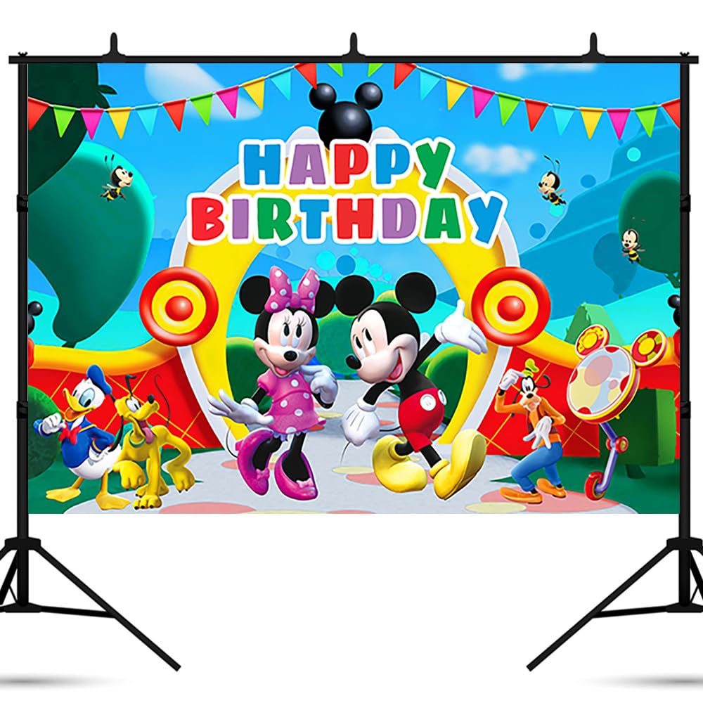 Buy Mickey Mouse Clubhouse Birthday Party Backdrop Photo Background ...