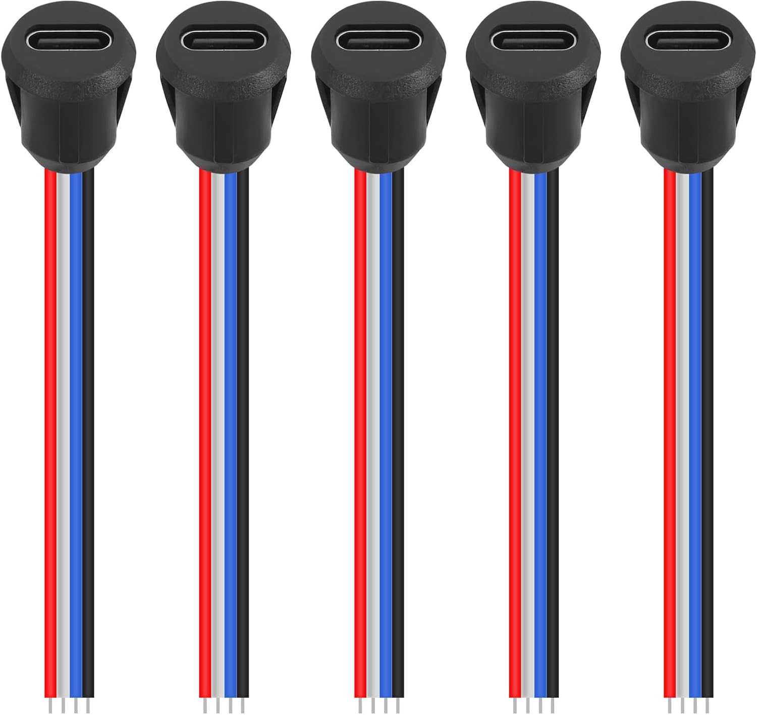 Amazon.com: 5PCS 4Pin USB Connector Type-C Waterproof with Female ...