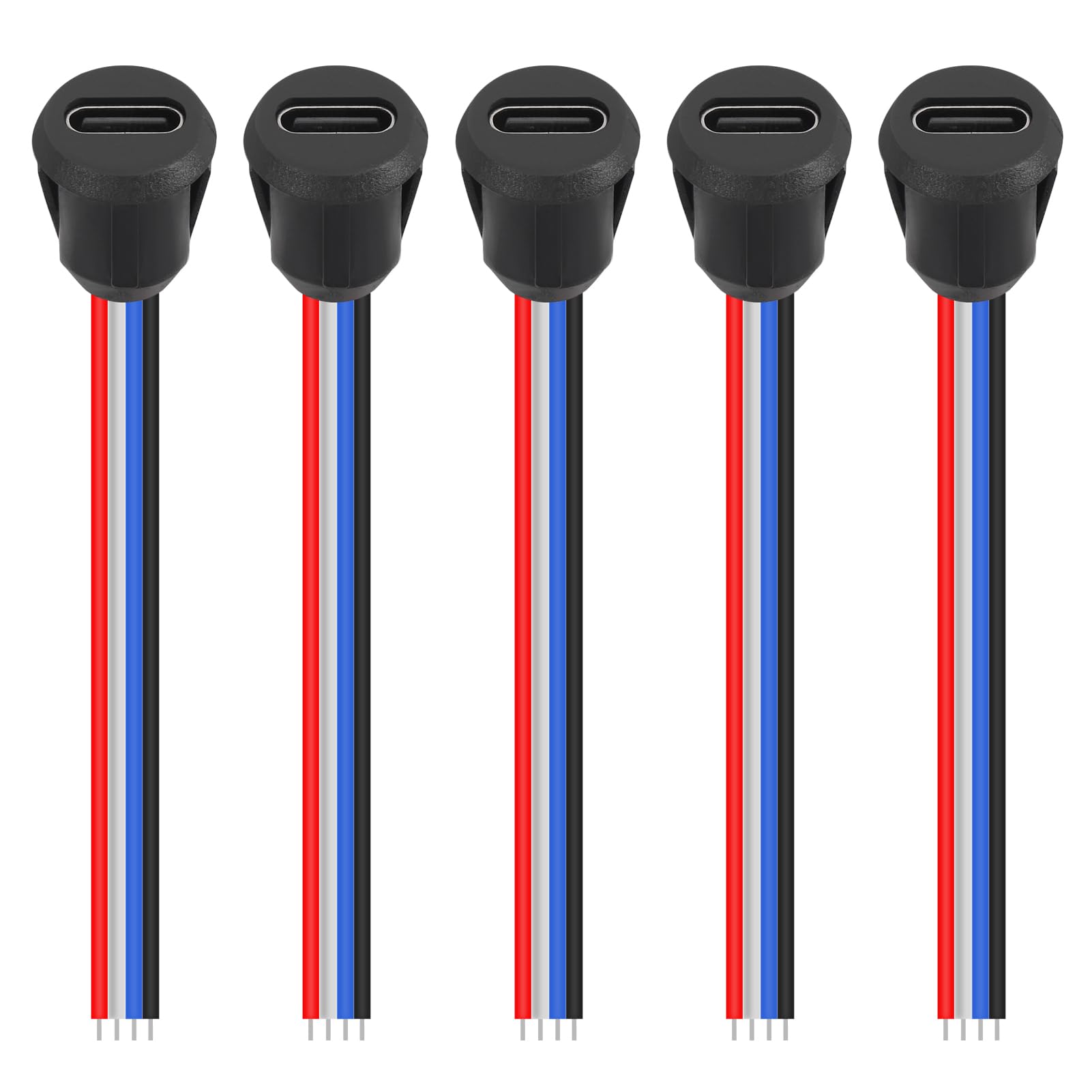 Amazon.com: 5PCS 4Pin USB Connector Type-C Waterproof with Female ...