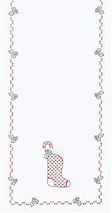 Amazon.com: Jack Dempsey Needle Art Stocking Table Runner, white : Home ...