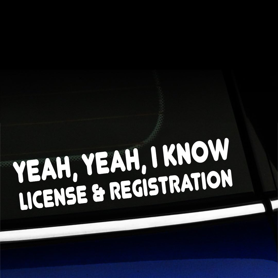 Amazon.com - JDM Let Me Guess License and Registration 8" Vinyl Sticker ...