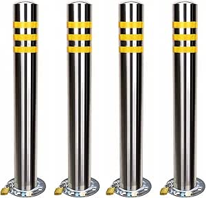 Amazon.co.jp: Parking Poles Parking Lot Road Pole Lockable Traffic ...