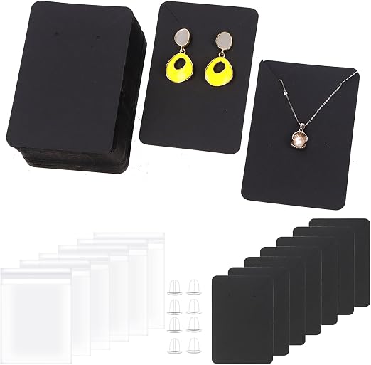 Amazon.com: Tanstic 300Pcs Earring Cards with Earring Backs and Self ...