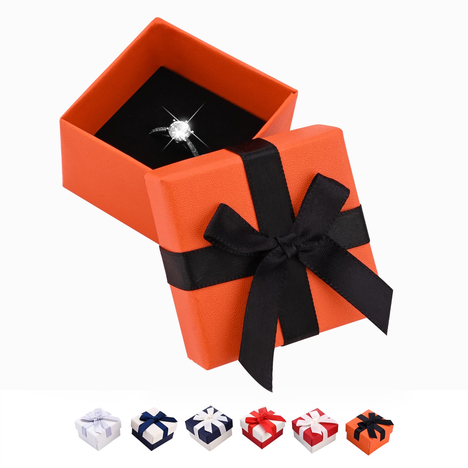 Jewellery Gift Boxes with Lids,Cardboard Square Ring Gift Box,5x5x3.5cm ...