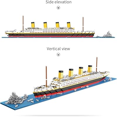 Amazon.com: dOvOb Micro Mini Blocks Titanic Model Building Set with 2 ...