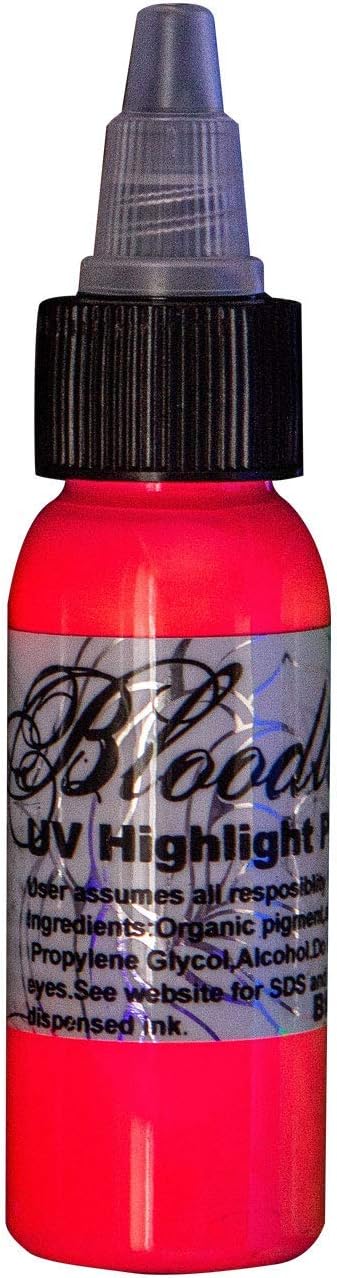 Amazon.com: Bloodline UV Blacklight Colors Tattoo Ink - UV Pink - 1/2oz ...