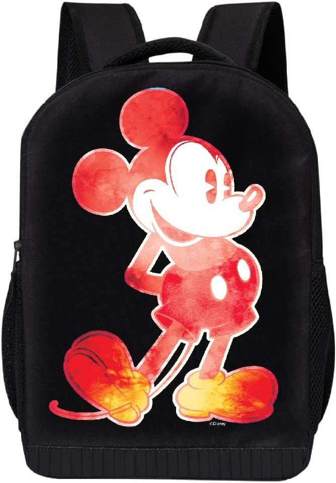 Amazon.com | Disney Mickey Mouse Black Backpack - Red and Yellow Mickey ...