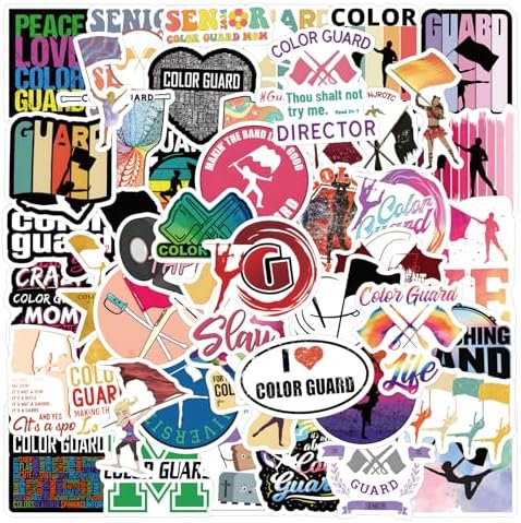 Amazon.com: Leisitator 60 PCS Color Guard Stickers - Waterproof Vinyl ...