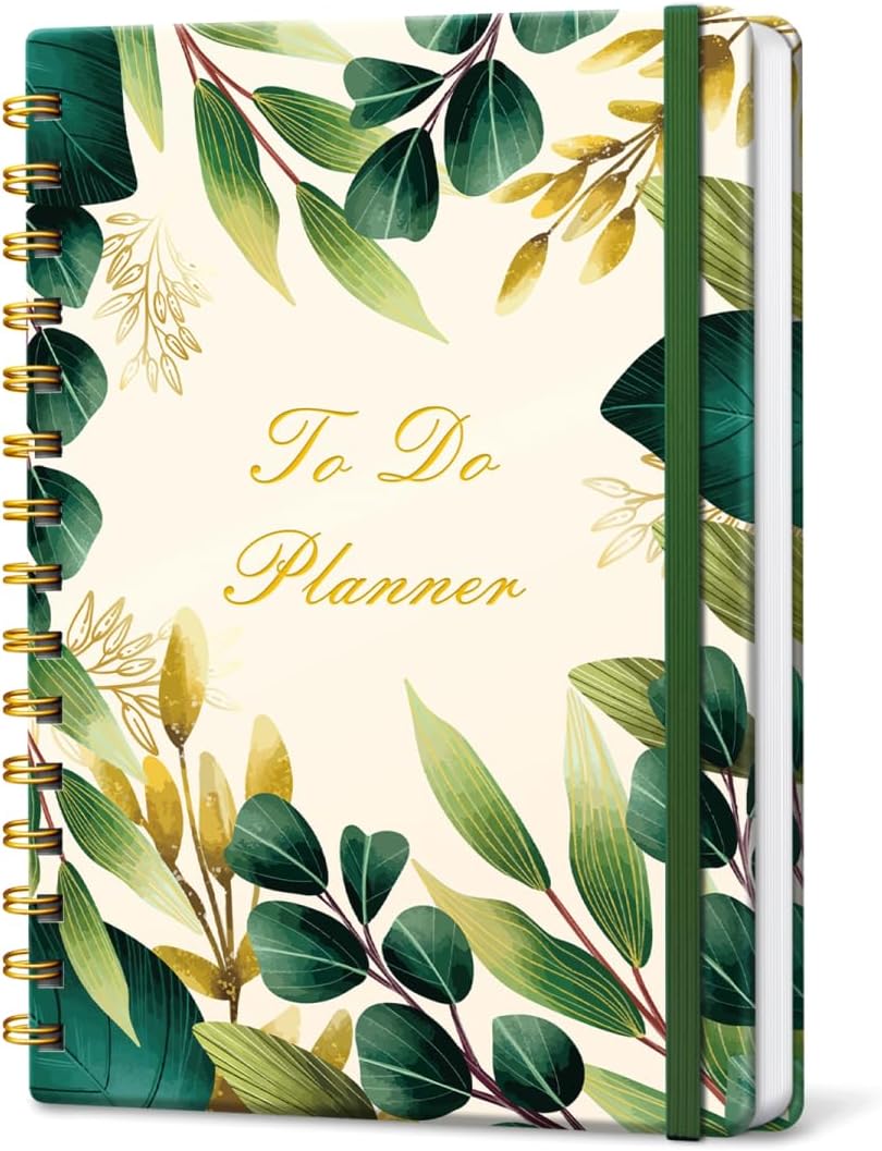 Amazon.com : Daily Agenda Planner Undated, To Do List Notebook, Spiral ...