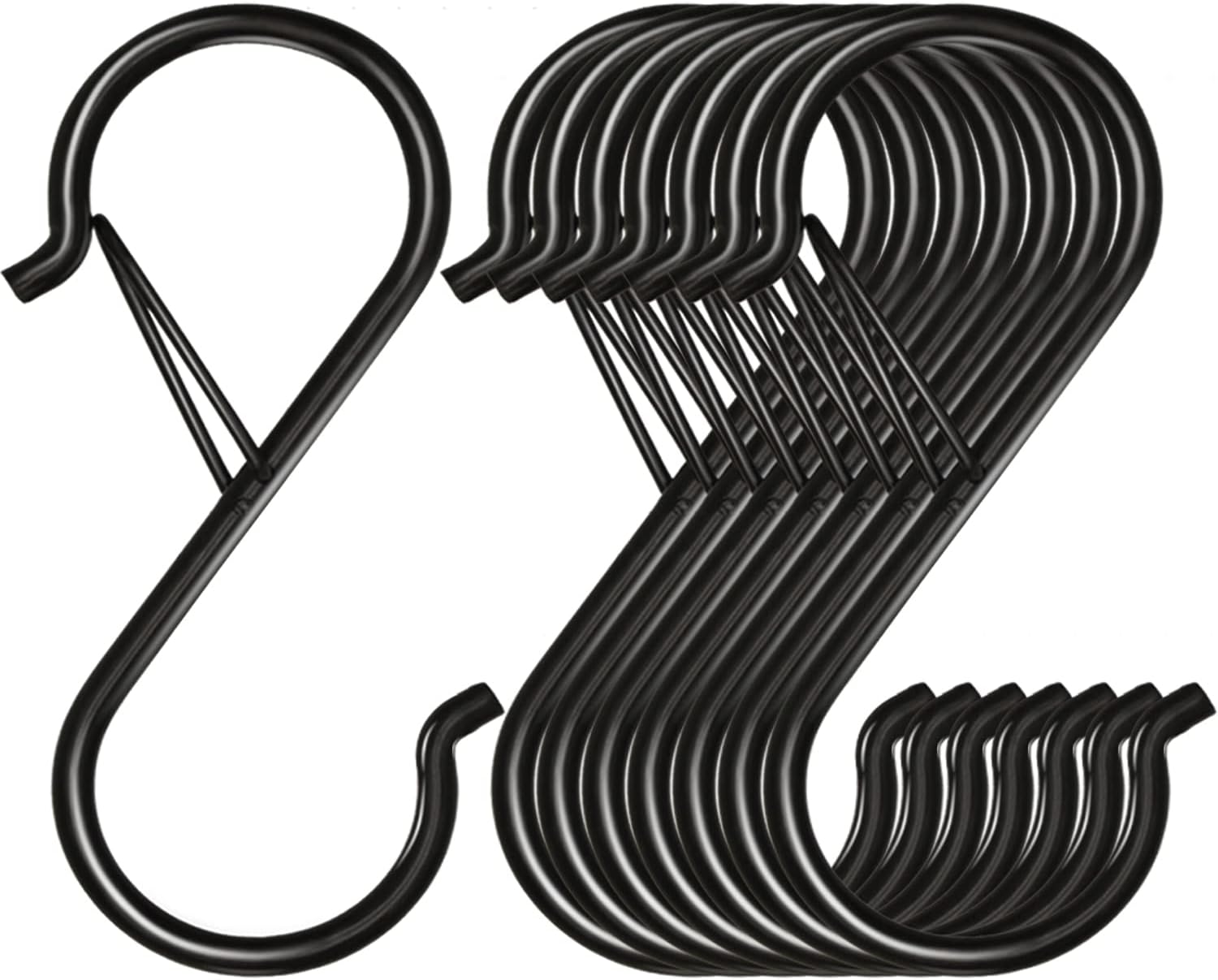 Amazon.com: Waitkey 8 Pack S Hooks for Hanging, 3.5 inch Heavy Duty ...