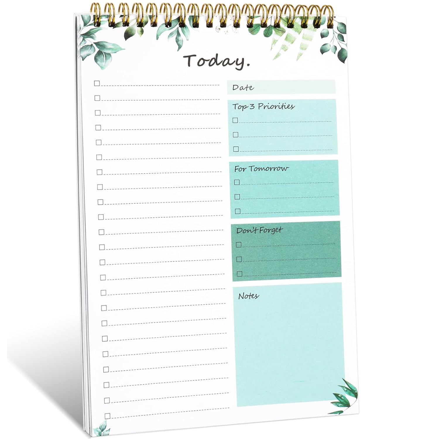 Vibrant Focus To Do List notepad - To Do List Notebook for Work with 52 ...