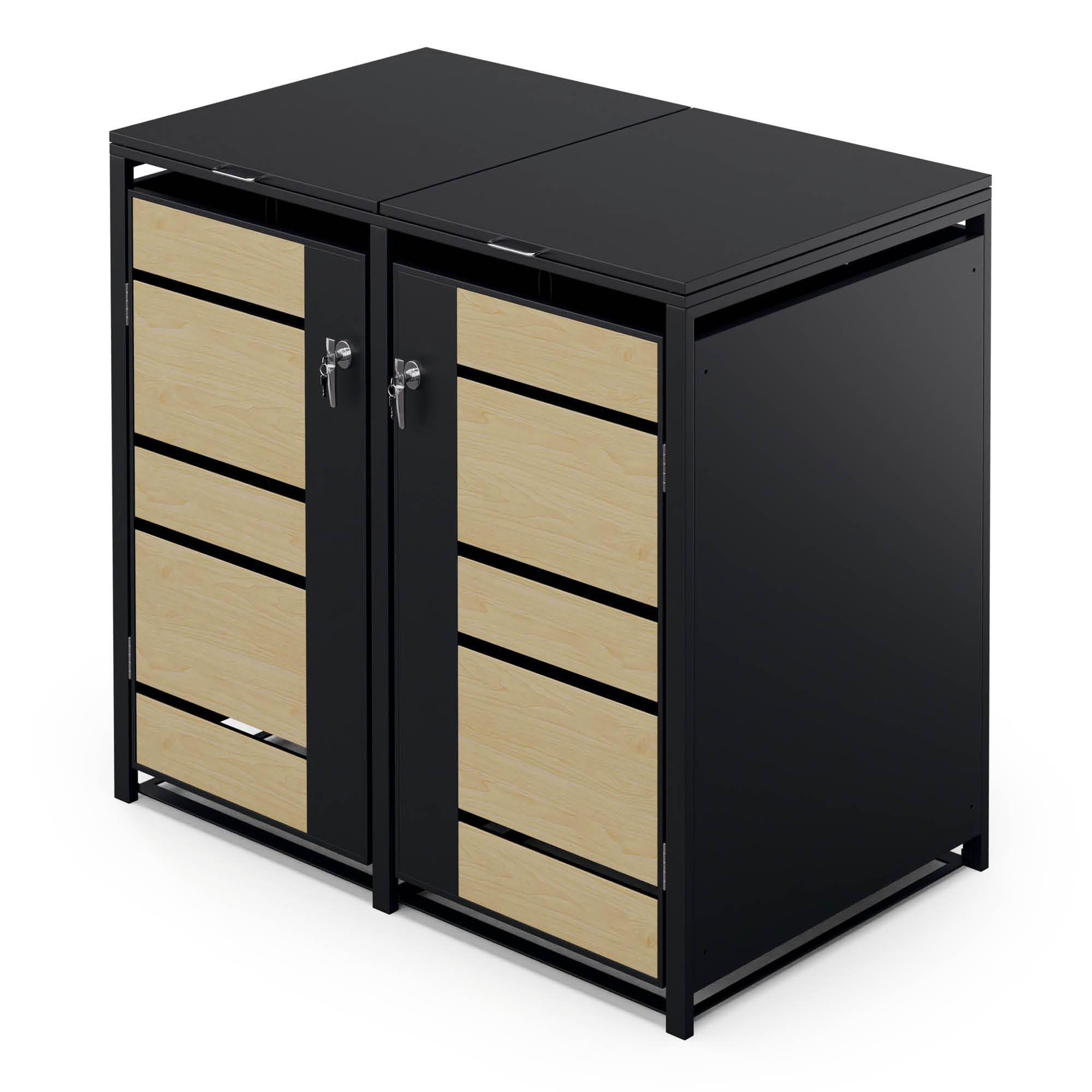 blumfeldt Elegant Wheelie Bin Storage - Suitable for 60L/120L/240L Bins ...