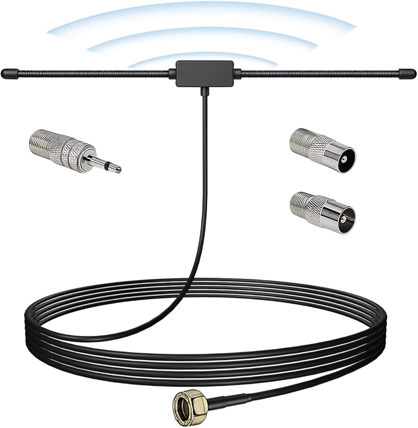 FM DAB Radio Antenna 75 Ohm Dipole Antenna with F Type Plug Interface ...