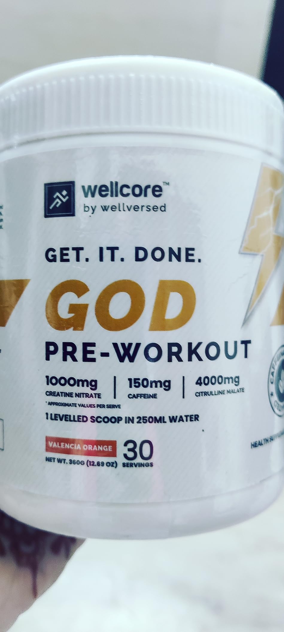 Wellcore - God Mode Pre Workout Supplement (360g, 30 Servings) | Only ...