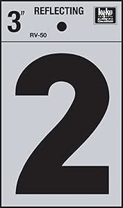 3 REFLECTIVE NUMBER 2" (Pack of 10) : Amazon.co.uk: DIY & Tools