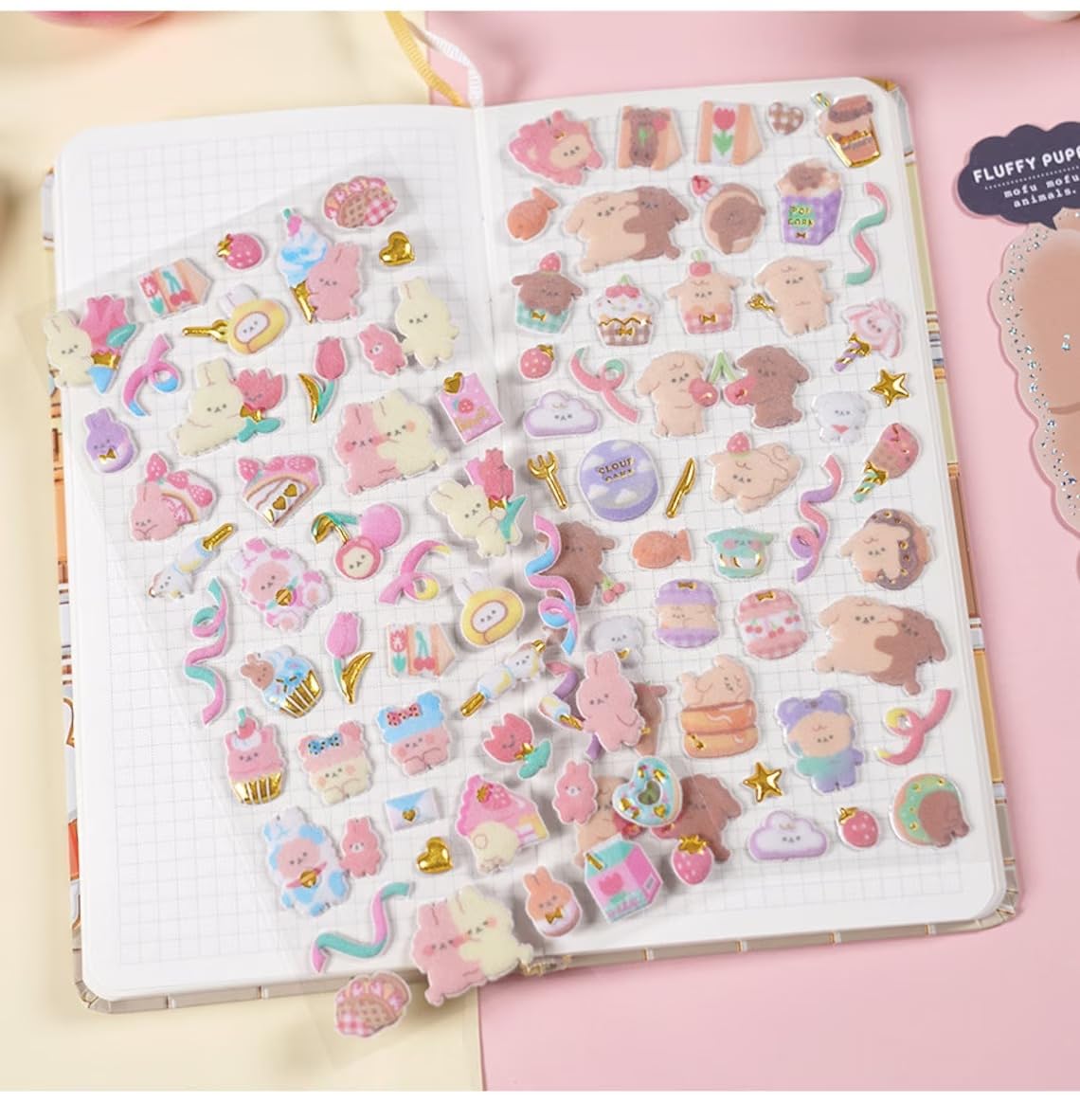 Crackles Kawaii and Cute 3D Puffy Stickers Set , DIY for Girls ...