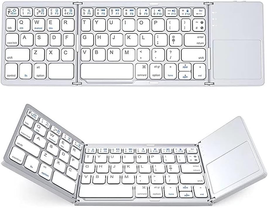 Amazon.com: TJLSS Mini Folding Keyboard Touchpad Bluetooth 3.0 Foldable ...
