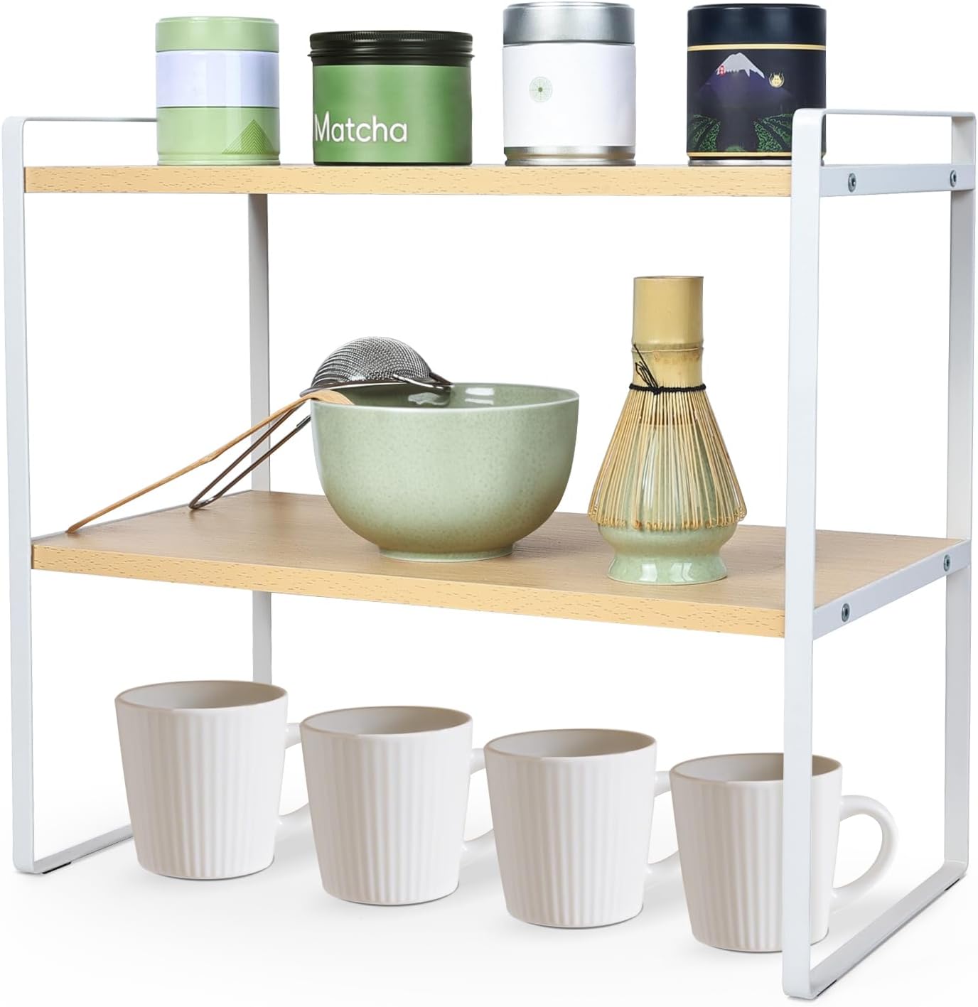 Amazon.com | Moryimi Matcha Station Shelf, 2 Tiers Matcha Whisk Set ...