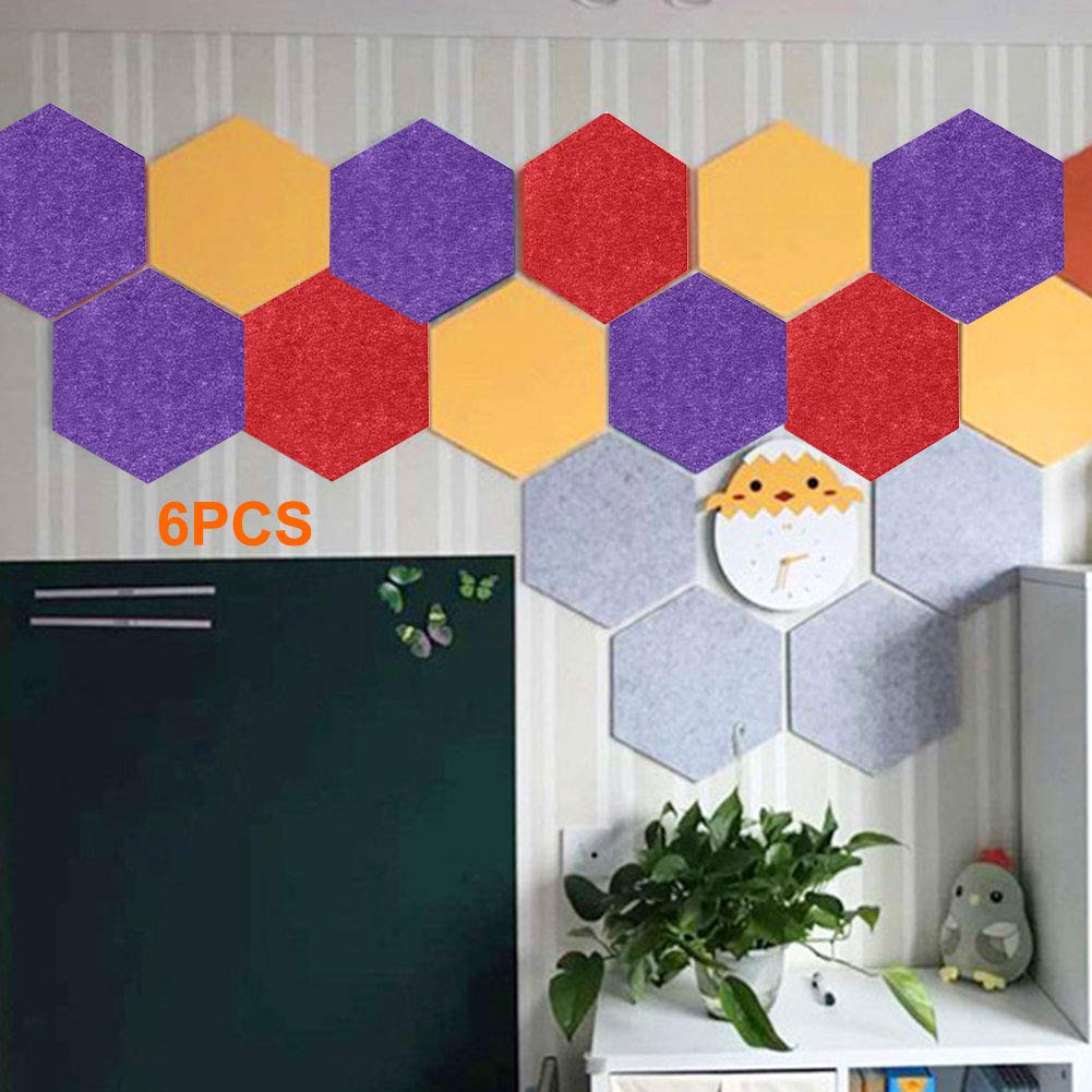 Snapklik.com : KASCLINO Felt Hexagon Cork Board, 6pcs Wall Stickers ...