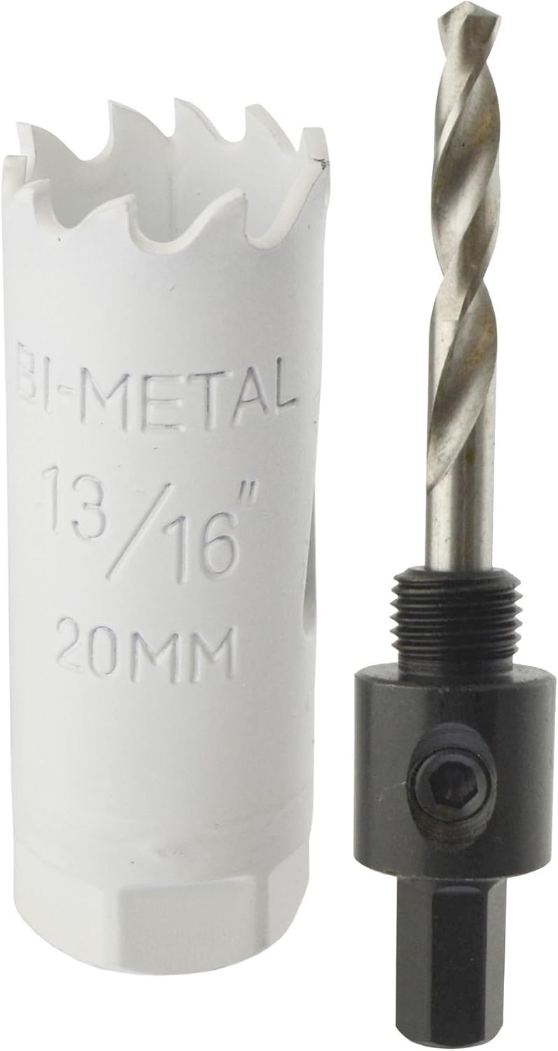 20mm HSS Hole Saw Holesaw Bi-Metal Blade Cutter Drill And Drill Adaptor ...