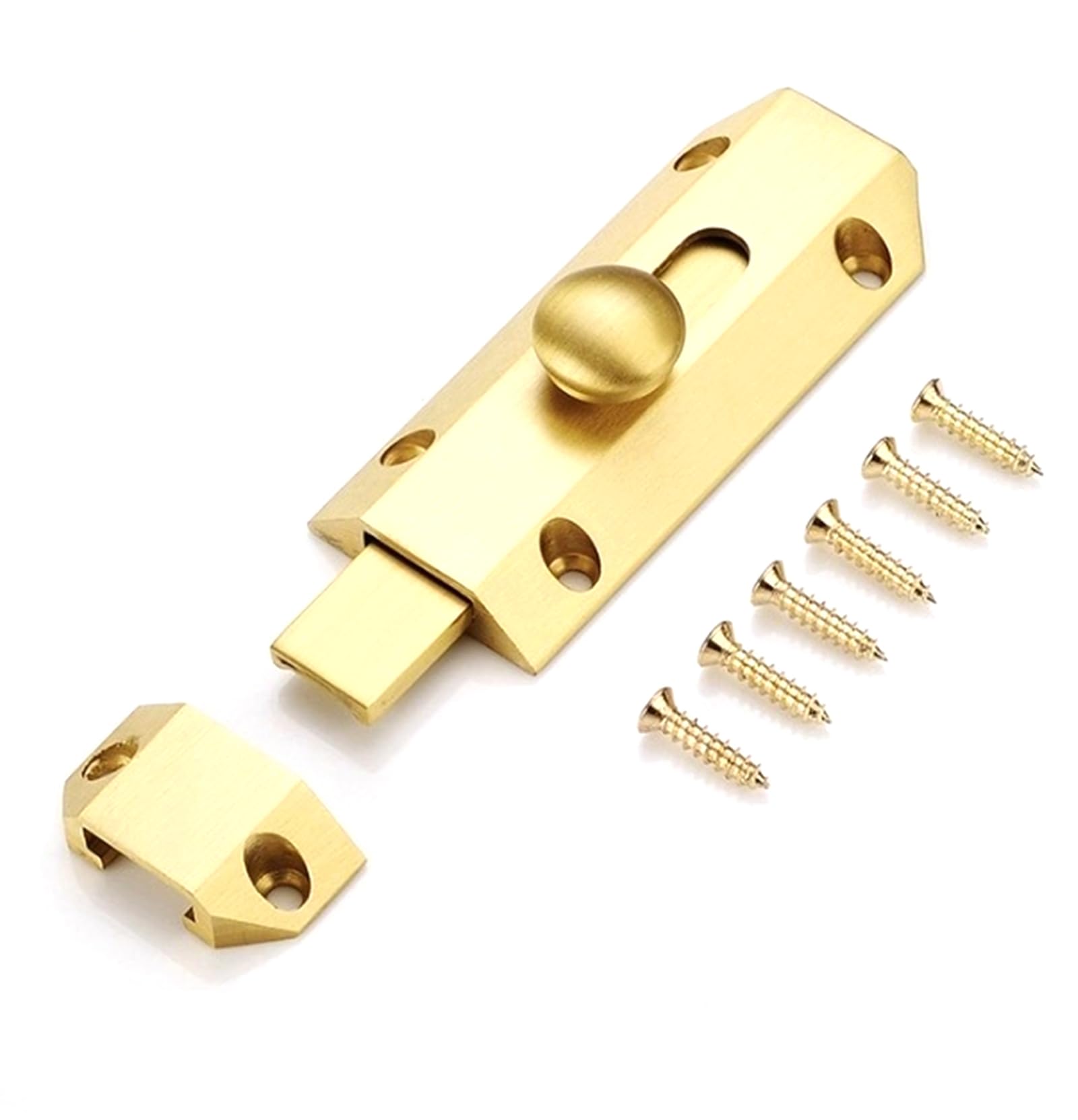 Pure Solid Brass Surface Bolt Latch,Security Slide Latch Door Lock Bolt,3" Slide Door Lock ...
