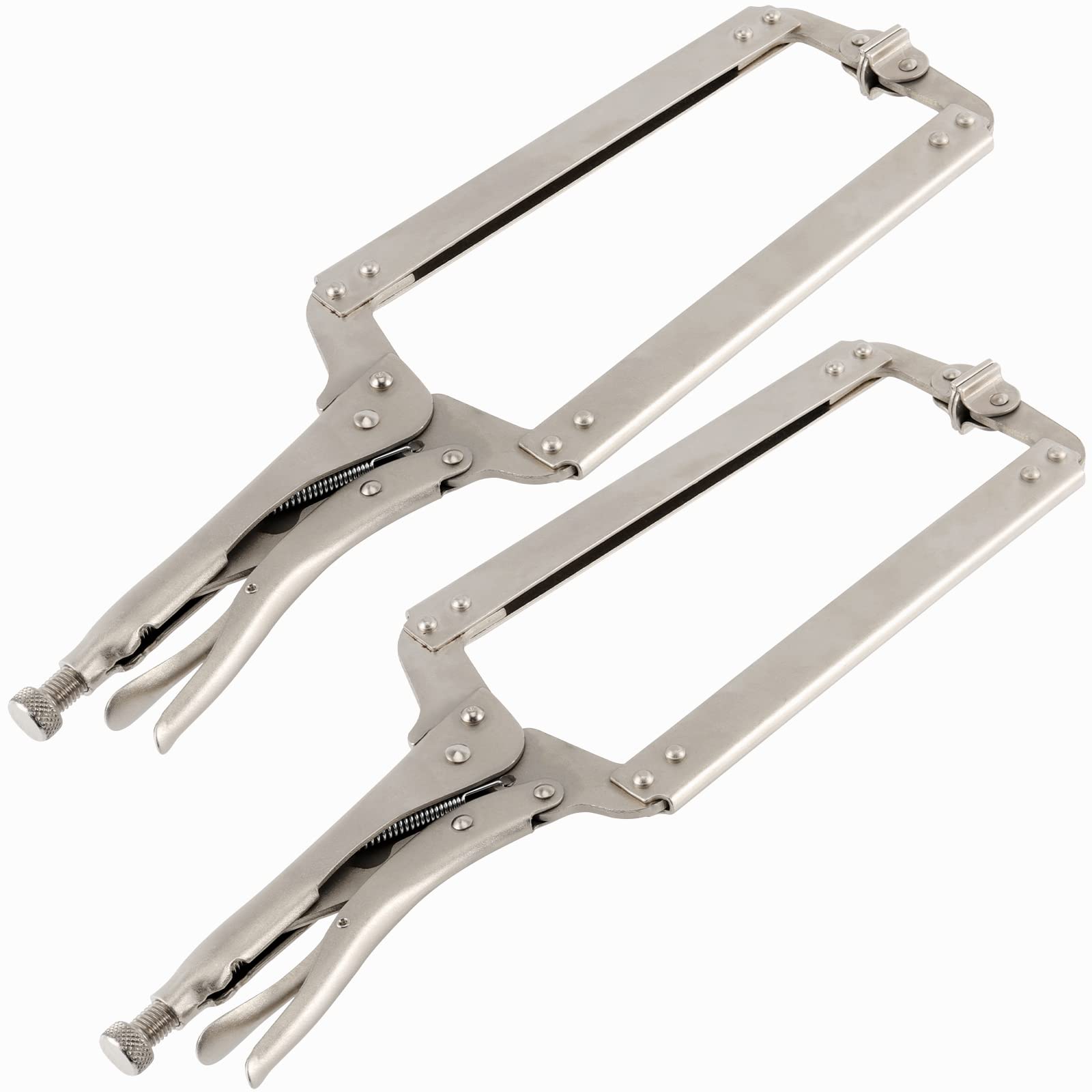 SEHOI 2PCS 18 Inches C-clamp Locking Pliers with Swivel Pads, Locking ...