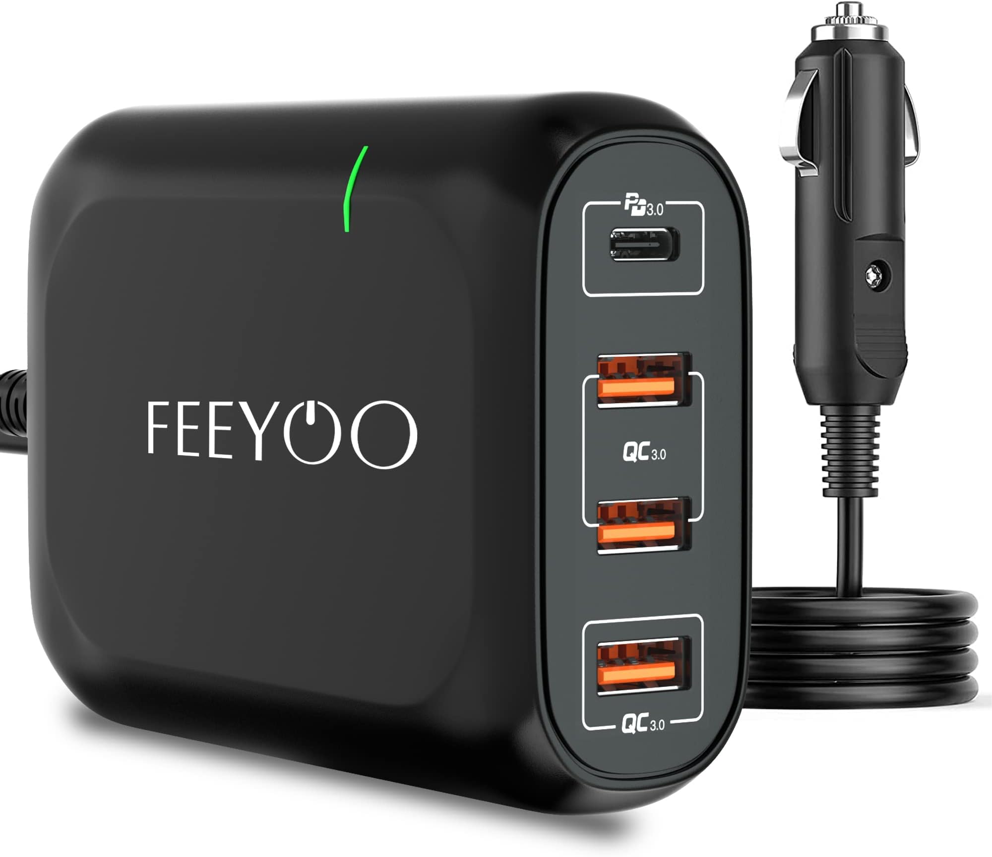 Amazon.com: Multi Ports USB Car Charger, 96W 6 Port QC3.0 Fast Adapter ...