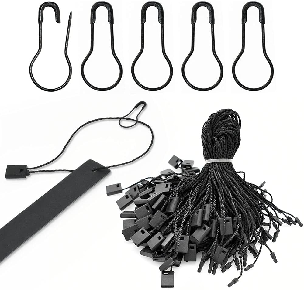 Amazon.com: 500Pcs Hang Tag Fasteners Black Nylon Snap Lock and 500Pcs ...